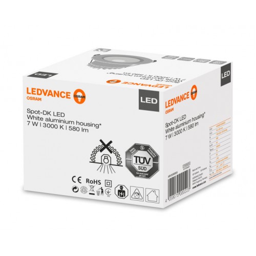 LED šviestuvas įl. Spot 7W/3000K 580lm IP44 Ledvance